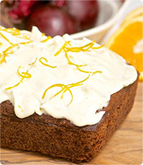 Beetroot cake with orange frosting | Sainsbury's